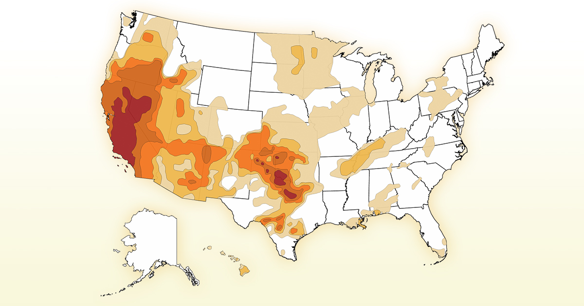 Map: U.S. drought in 2015