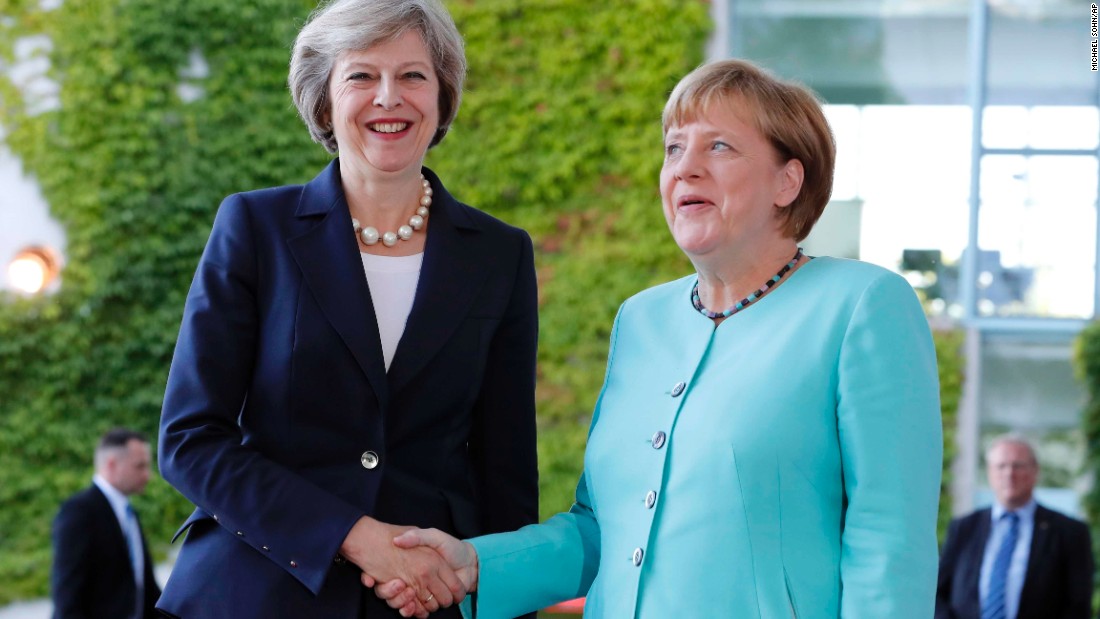 Theresa May Meets Angela Merkel Says Uk Seeks Sensible Orderly