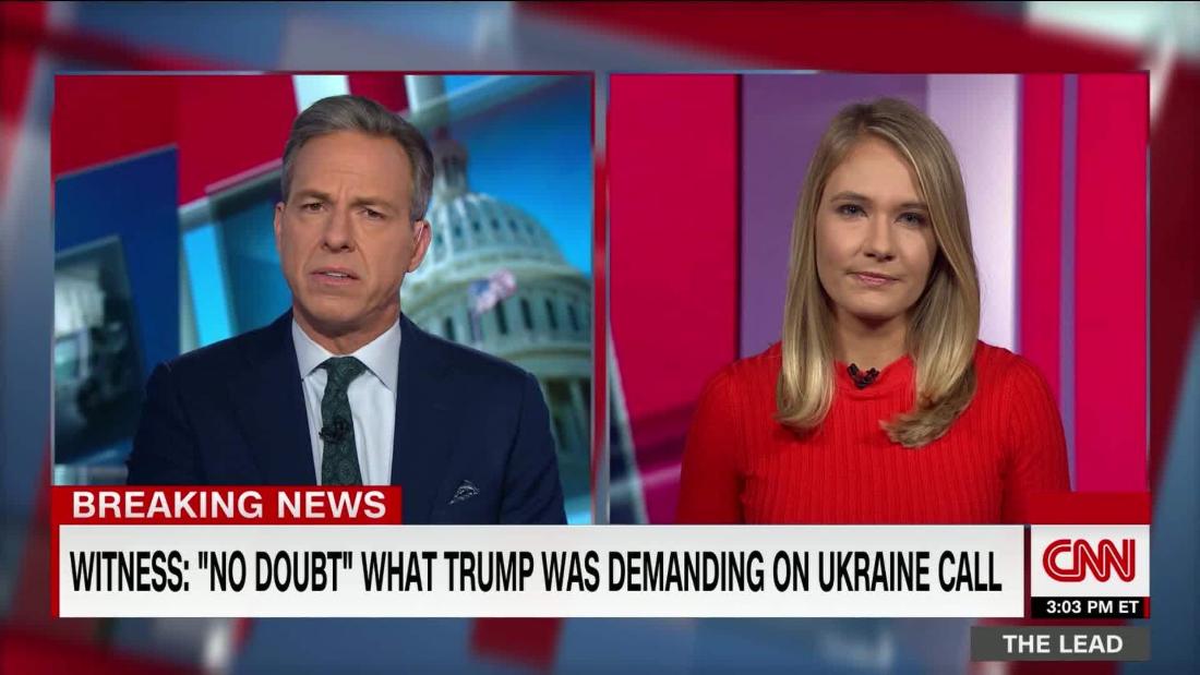 Lt Col Vindman Explained Why He Thought Trump Was Making A Demand