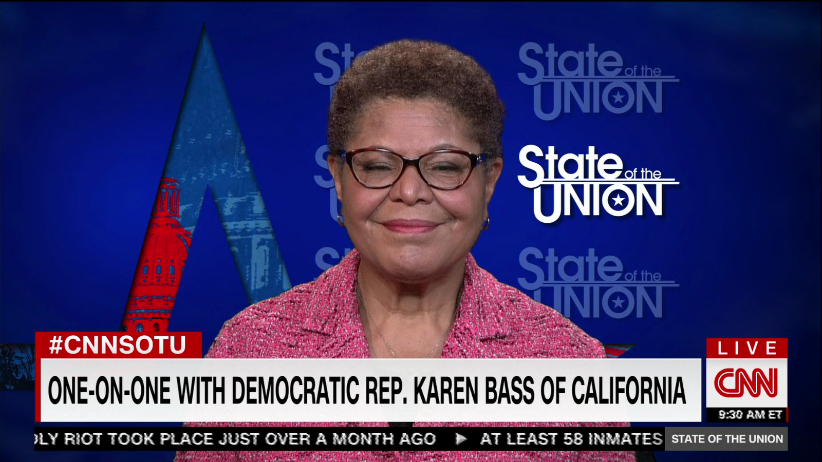 Rep Karen Bass One Word Answer On Biden Agenda Cnn Video